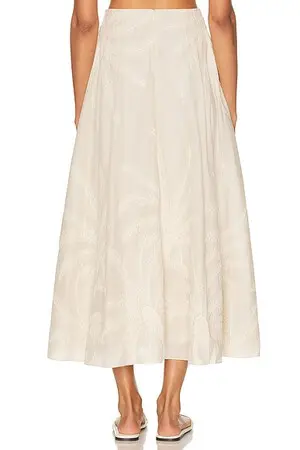Johanna Ortiz Embroidered Ankle Skirt