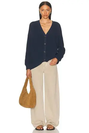 Jenni Kayne Cotton Cocoon Cardigan - Navy
