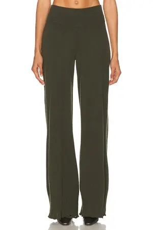 Stella McCartney Wool Wide Leg Pants - Olive
