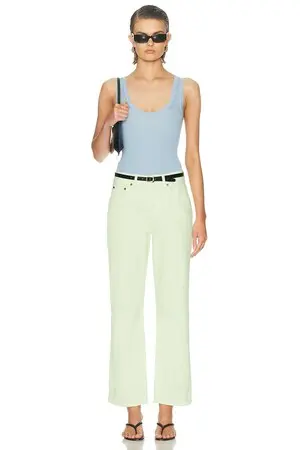 Renggli Scoop Neck Rib Tank Top - Azure