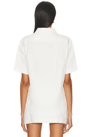 Renggli Short Sleeve Linen Button Up Top