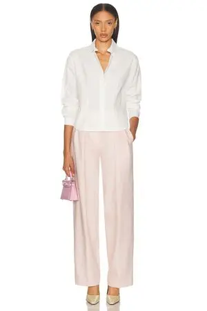 Renggli Cropped Long Sleeve Button Up Top