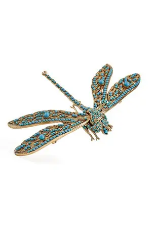 KENNETH JAY LANE Dragonfly Pin - Gold