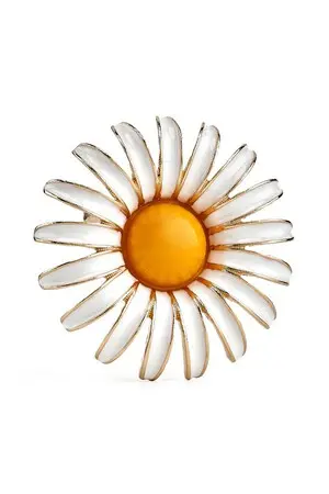 KENNETH JAY LANE Daisy Pin - Yellow