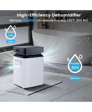 VOLENCA Pint 4500 Sq. Ft Dehumidifier With Continuous And Auto Mode