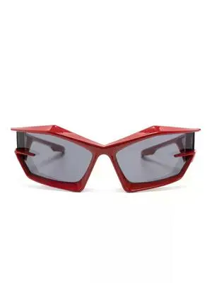Givenchy Giv Cut Shield-frame Sunglasses - Red