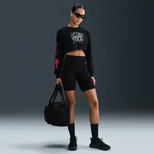 Nike After Dark Tour Oversized Long-sleeve Cropped T-shirt