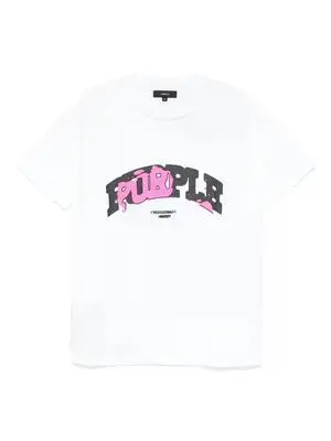 PURPLE BRAND Logo-print T-shirt - White