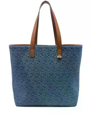 Fendi Ff Jacquard Shopper - Blue