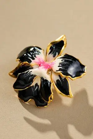 THE PINK REEF Vanilla Orchid Post Earrings - Black