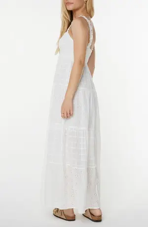 Roxy Lily Bloom Eyelet Ruffle Maxi Dress