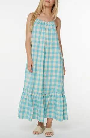 Roxy Sunchaser Check Sleeveless Maxi Dress