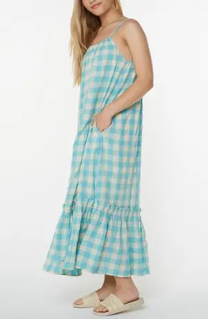 Roxy Sunchaser Check Sleeveless Maxi Dress