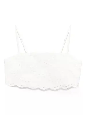MC2 SAINT BARTH Cotton Cropped Top - White