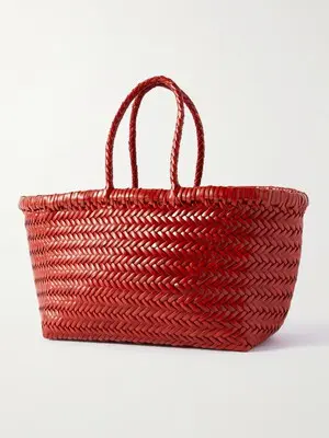 Dragon Diffusion Small Woven Leather Tote