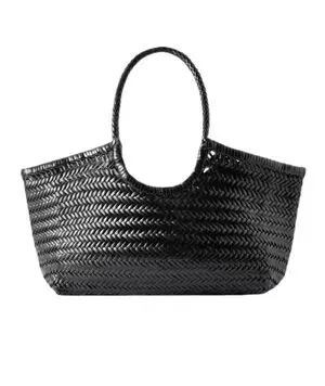 Dragon Diffusion Nantucket Large Woven Leather Tote - Black