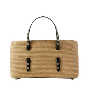 Alaïa Mena E/w Medium Eyelet-embellished Raffia Tote