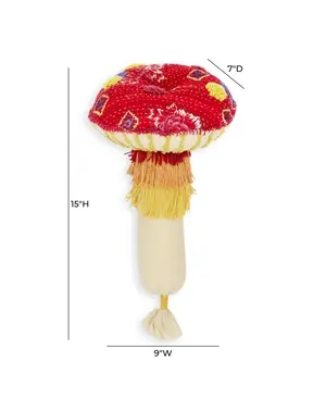 TOV FURNITURE Mushroom Hand Sewn Pillow