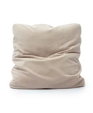 TOV FURNITURE Tipsy Chenille Square Floppy Pillow - Taupe