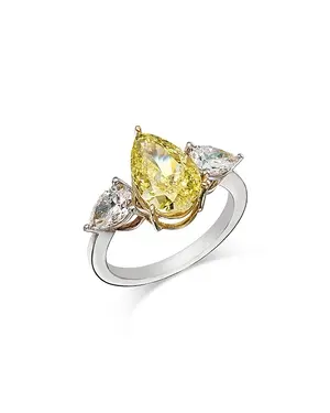 Bloomingdale'S Certified Lab Grown Diamond Engagement Ring 4.1 Tcw - Yellow/white