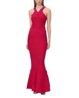 Herve Leger Gathered Evening Dresses