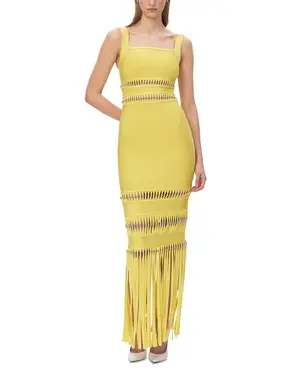 Herve Leger Ines Gown - Citron