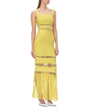 Herve Leger Ines Gown - Citron