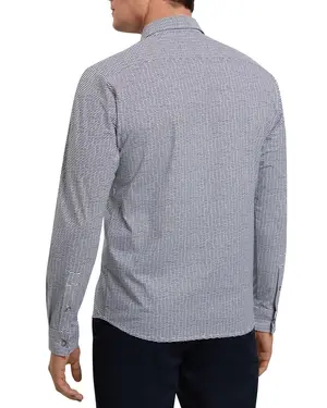 Ted Baker London Wavey Regular Fit Geometric Shirt - Black