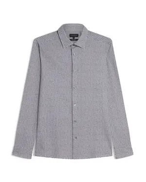 Ted Baker London Wavey Regular Fit Geometric Shirt - Black