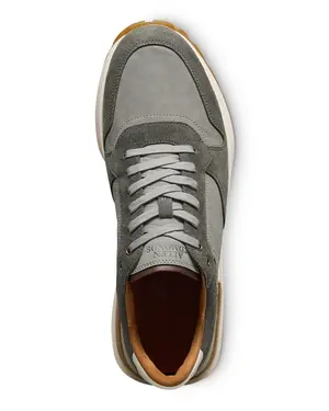 Allen Edmonds Lionel Leather Low Top Sneakers - Grey