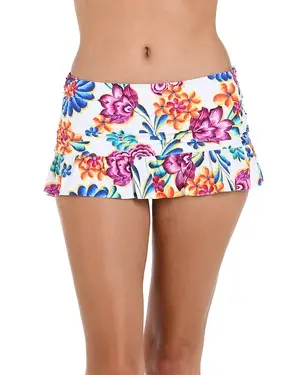 La Blanca Paradiso Ruffled Swim Skirt - Multi