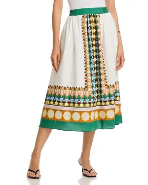 T Tahari Printed Pull-on Skirt