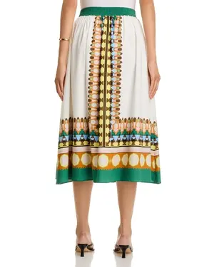 T Tahari Printed Pull-on Skirt