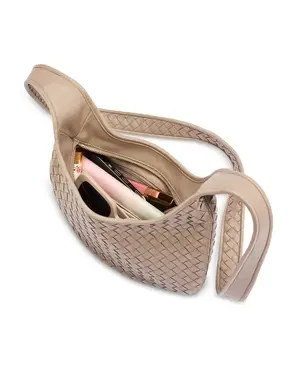 Bottega Veneta Intrecciato Leather Crossbody Bag - Stone