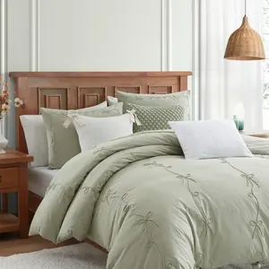 PERI HOME Sasha Bows Comforter Set, Twin - Green