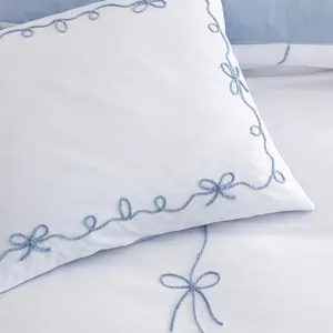 PERI HOME Sasha Bows Duvet Cover Set, Full/queen - Blue