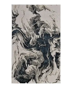 FEIZY Micah 39lpf Area Rug, 5' X 8 - Black/ivory