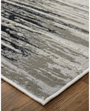 FEIZY Micah 39lrf Area Rug, 3'11 X 6 - Black/silk