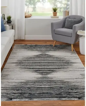 FEIZY Micah 39lrf Area Rug, 3'11 X 6 - Black/silk