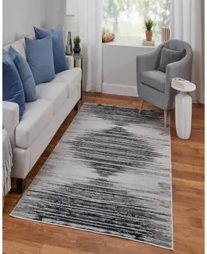 FEIZY Micah 39lrf Area Rug, 3'11 X 6 - Black/silk