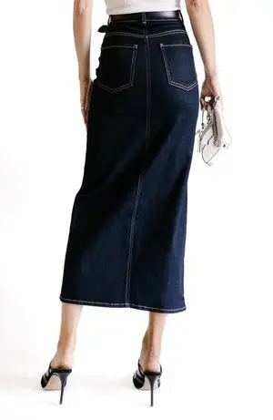 Fidelity Denim X @closetchoreography Take Two Front Slit Skirt