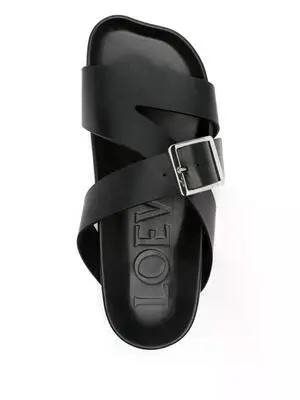 Loewe Ease Buckled Sandals - Black