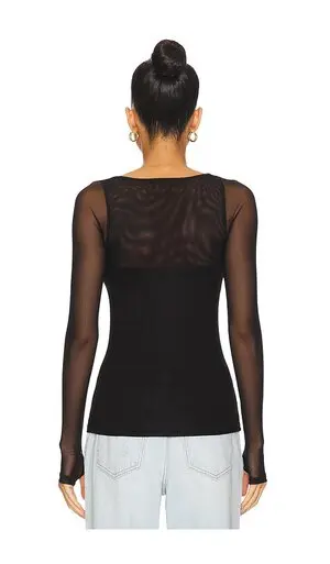 Michael Lauren Velo Knotted Neck Top