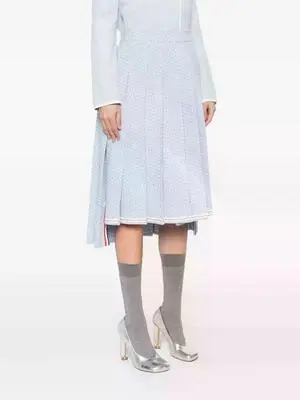 Thom Browne Pleated Tweed Midi Skirt