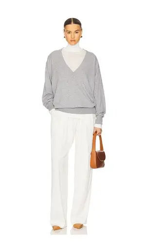 HELSA Oversized V-neck Sweater
