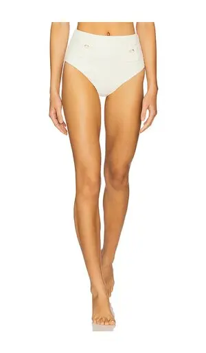 Simkhai Diana High Waisted Bikini Bottom - Ivory