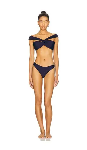 MILLY Margot Bikini Bottom - Navy