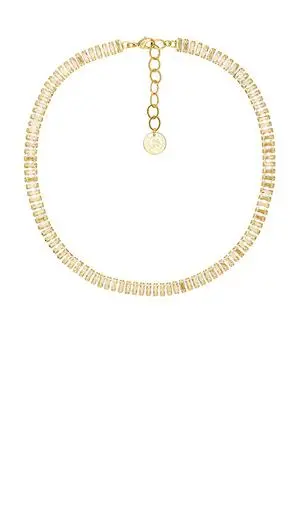 ANTON HEUNIS Short Crystal Chain Necklace - Crystal & Gold