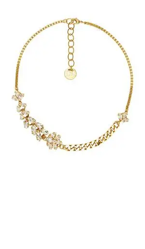 ANTON HEUNIS Short Floral Necklace - Crystal & Gold