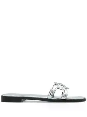 Versace Medusa Head Sandals - Silver